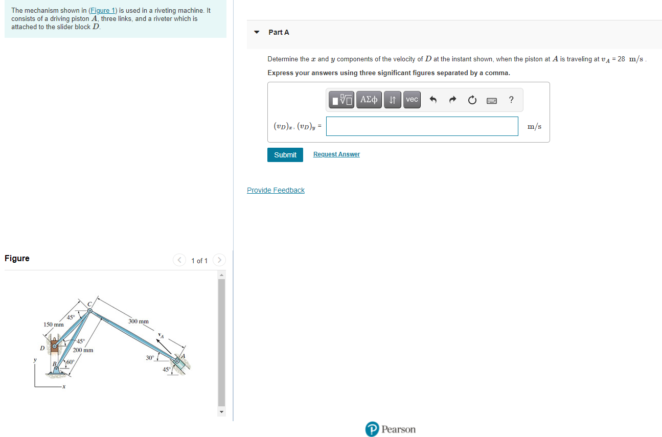 Solved The mechanism shown in (Figure 1) is used in a | Chegg.com