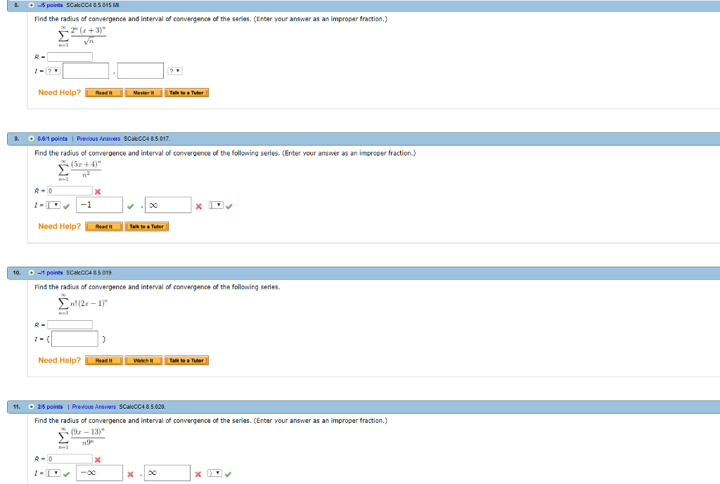 Solved 8. -5 points SCakCC4 85.015.MI. Find the radius of | Chegg.com