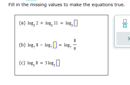Solved Fill in the missing values to make the equations | Chegg.com