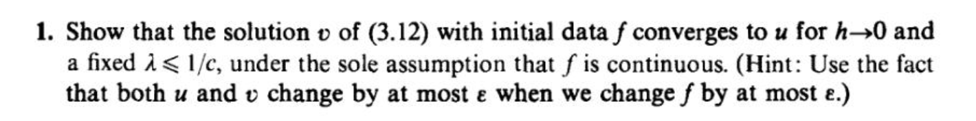 Show that solution v of | Chegg.com