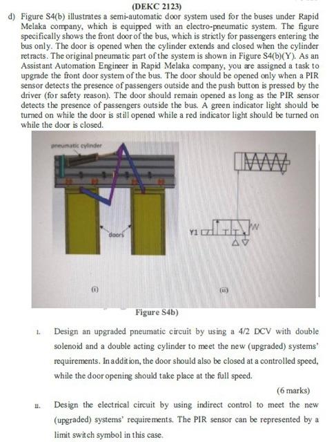 (DEKC 2123) d) Figure S4(b) illustrates a | Chegg.com