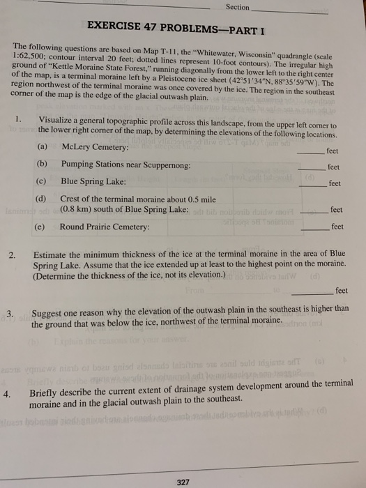 Section EXERCISE 47 PROBLEMS-PART I The following | Chegg.com