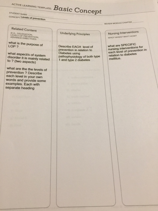 Basic Concept Active Learning Template