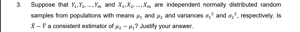 Solved Suppose that Y1,Y2,…,Ym and X1,X2,…,Xm are | Chegg.com
