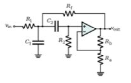 Solved 1.2 Active Bandpass Filter A second-order active | Chegg.com