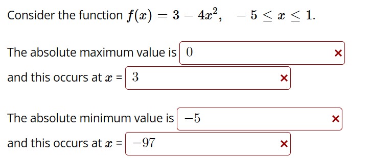 Solved Consider the function \\( f(x)=3-4 x^{2}, \\quad-5 | Chegg.com