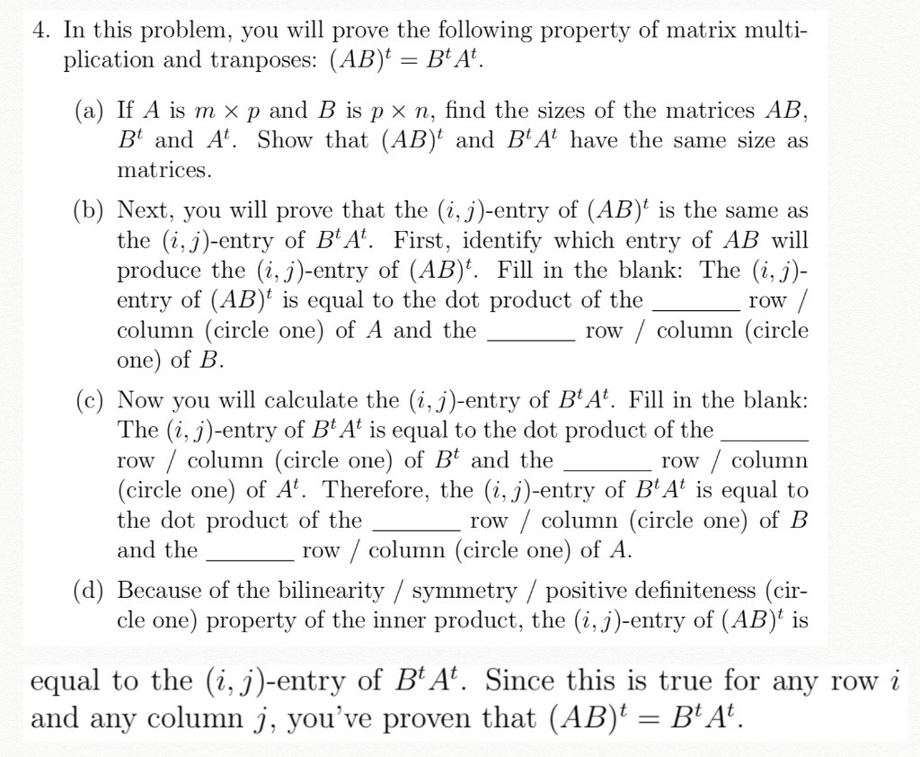 Solved 4. In this problem, you will prove the following | Chegg.com