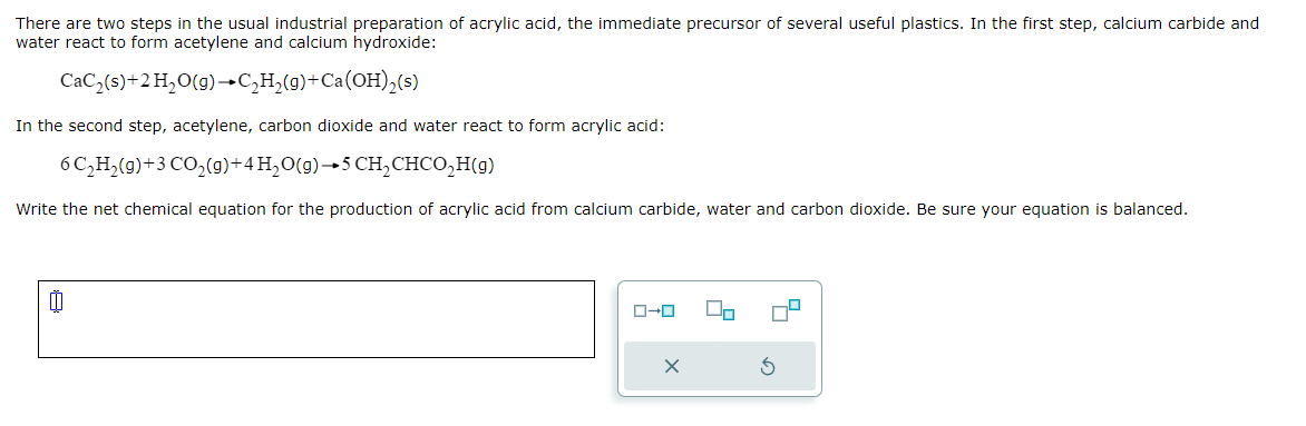 Solved There are two steps in the usual industrial | Chegg.com