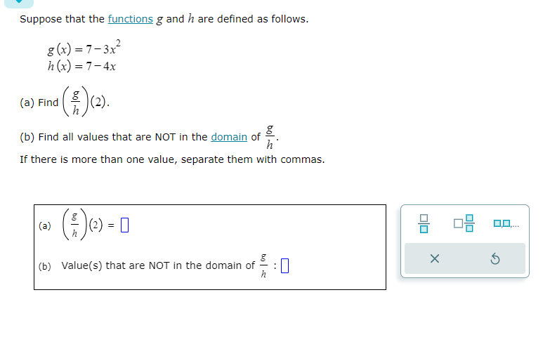 Solved Suppose that the functions g ﻿and h ﻿are defined as | Chegg.com