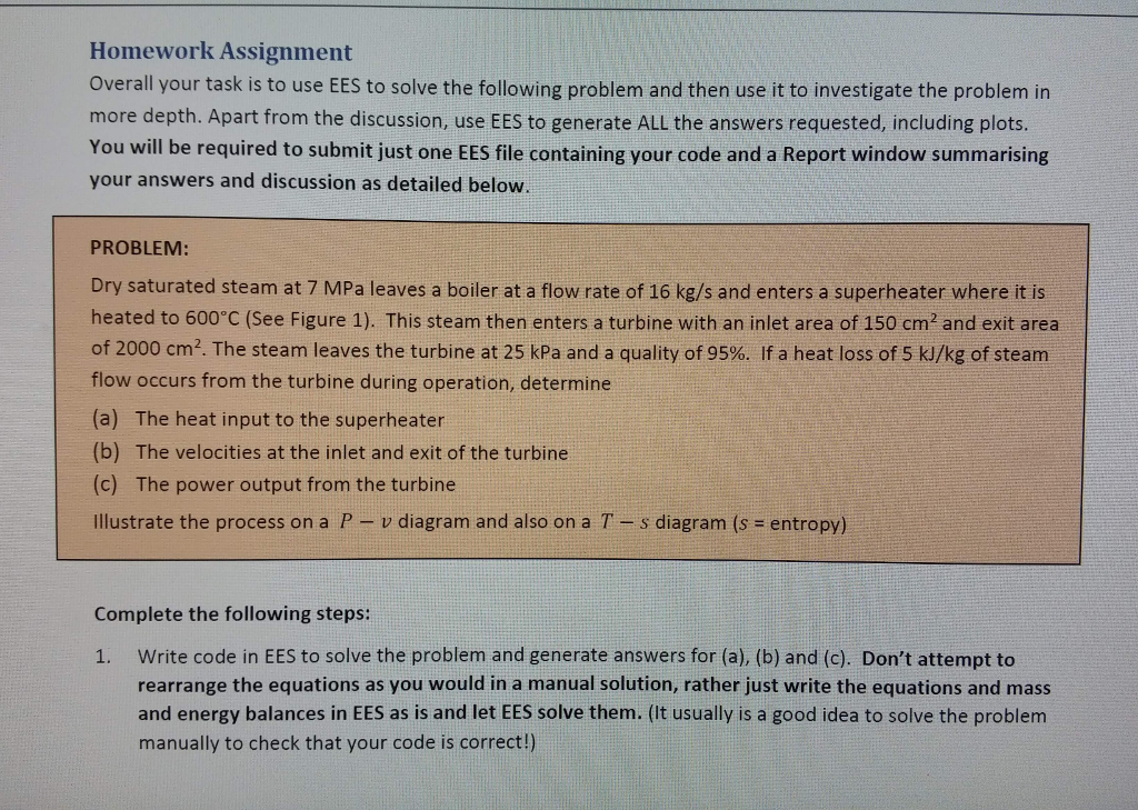 Solved Thermodynamics problem using EES (Engineering | Chegg.com