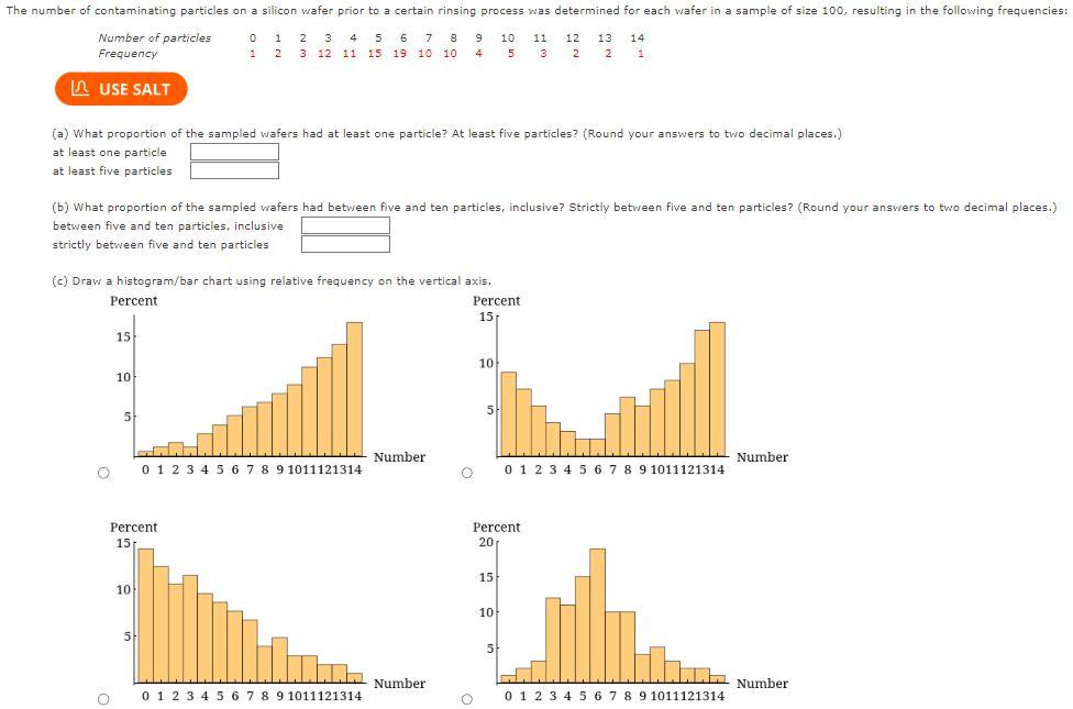 Solved between five and ten particles, inclusive strictly | Chegg.com