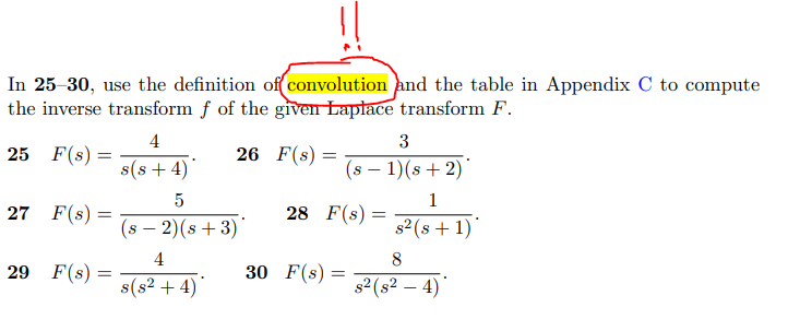 Solved = In 25–30, use the definition of convolution and the | Chegg.com