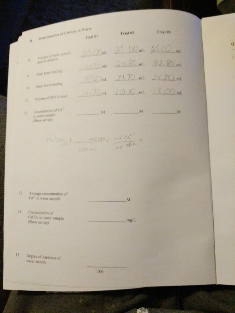 Solved Date Data Sheet Experiment 17 Standardization Of 5476