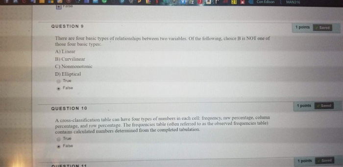 Solved MAN316 QUESTION 1 points Saved There are four basic | Chegg.com