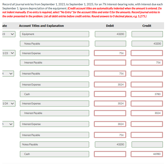 Solved Please help for journal entries for 7% | Chegg.com