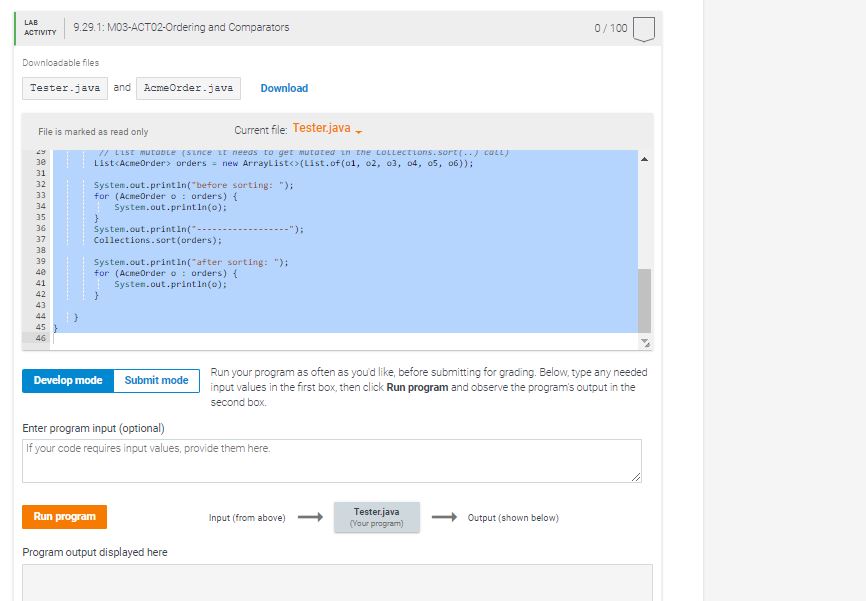 Solved Step 1: The AcmeOrder classThe class should store the | Chegg.com