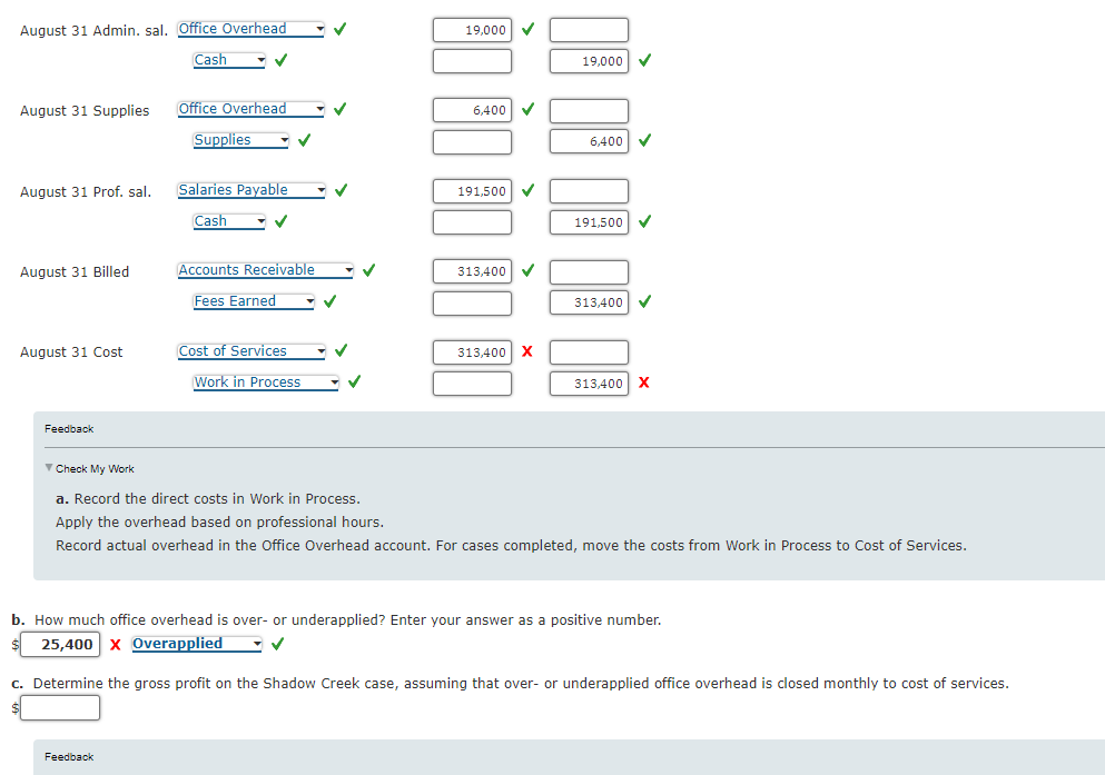 Solved Job Order Costing for a Service Company The law firm | Chegg.com