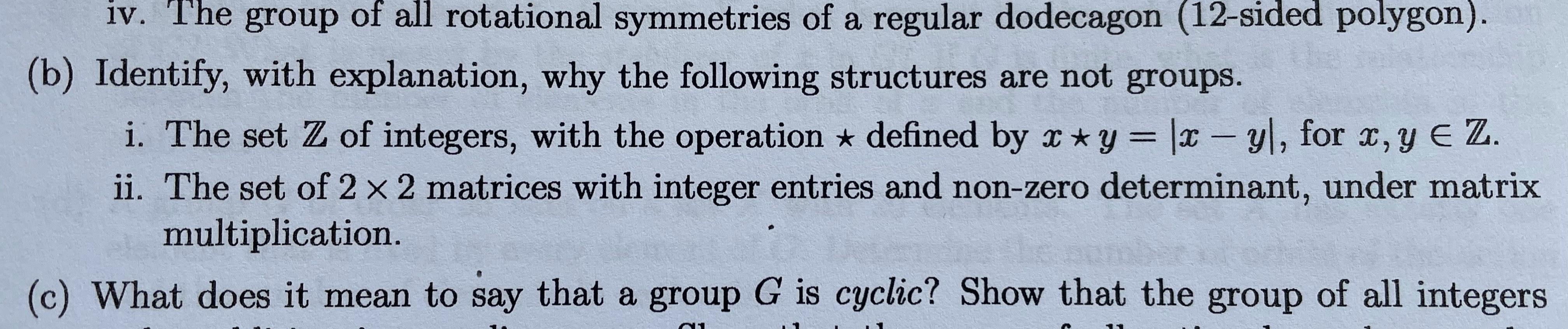 Solved (b) Identify, with explanation, why the following | Chegg.com