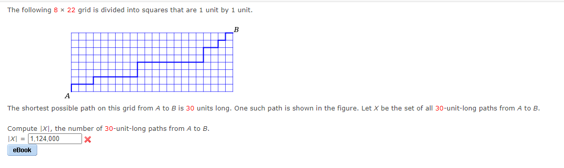 Solved The following 8 x 22 grid is divided into squares | Chegg.com