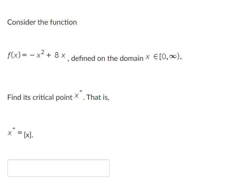 Solved Consider the function f(x)= – x2 + 8 x. defined on | Chegg.com