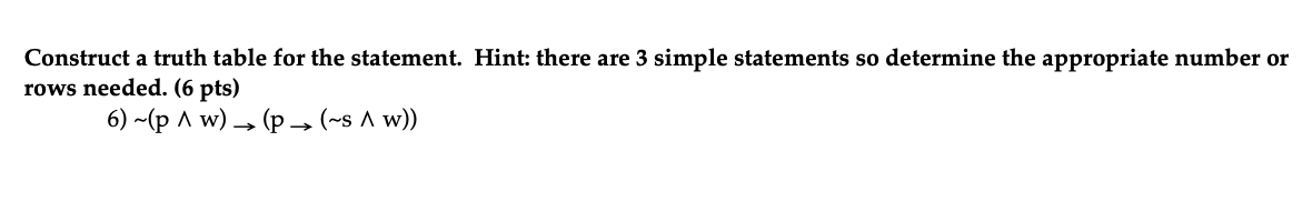 Solved Construct a truth table for the statement. Hint: | Chegg.com