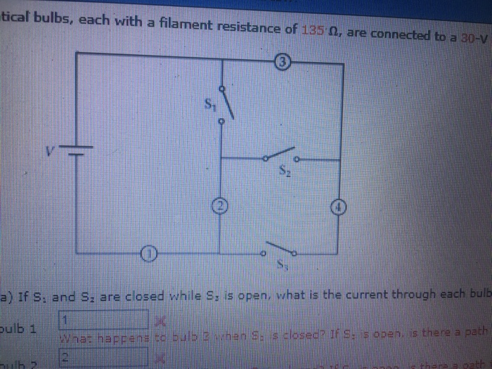 Solved Four identical bulbs, each with a filament resistance | Chegg.com