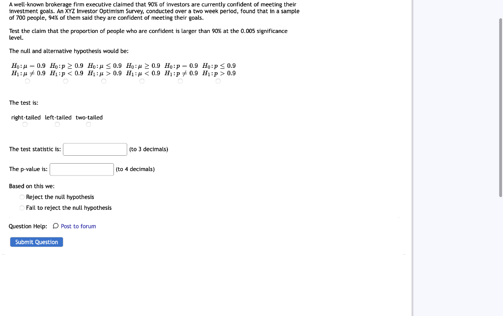 Solved A well-known brokerage firm executive claimed that | Chegg.com