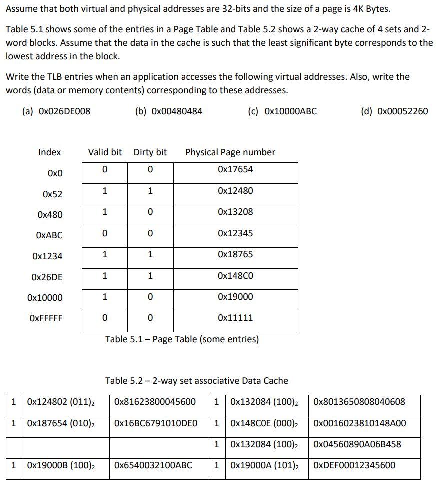 Solved Assume that both virtual and physical addresses are | Chegg.com