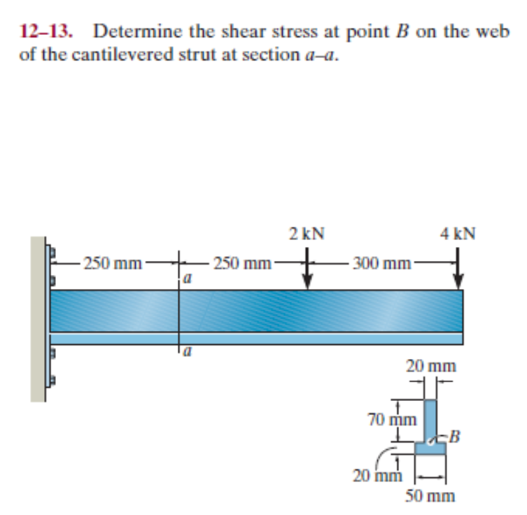 Solved 12-13. Determine the shear stress at point B on the | Chegg.com Solved 12-13. Determine the shear stress at point B on the | Chegg.com