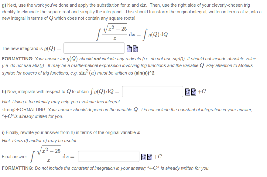 Solved o O r = 5 tan(Q) (where – FORMATTING: Your answer | Chegg.com