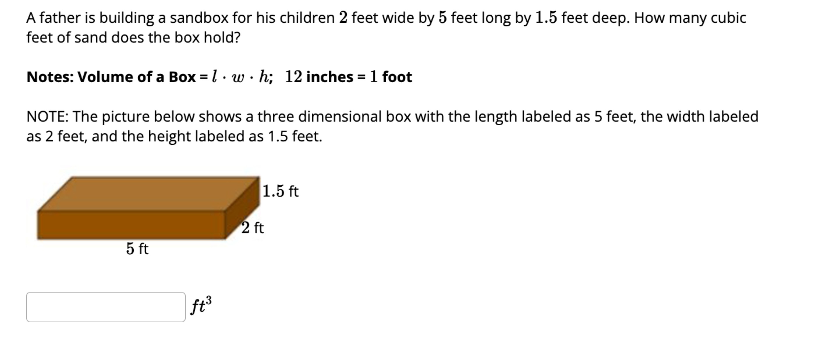 Solved A father is building a sandbox for his children 2 | Chegg.com