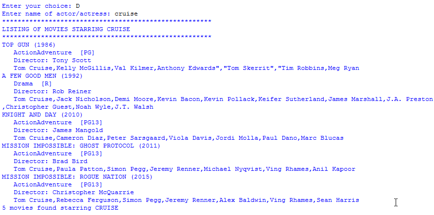 Solved Create a Python program that reads movie data from a | Chegg.com
