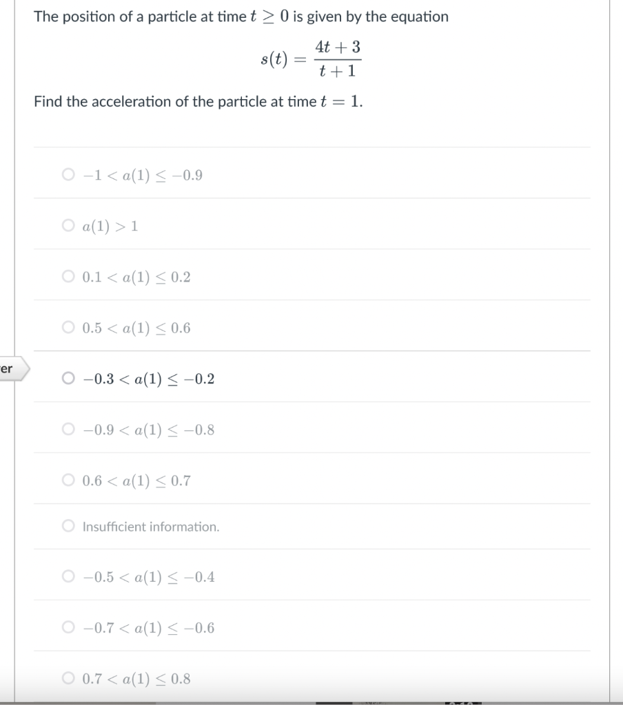 Solved The position of a particle at time t≥0 is given by | Chegg.com