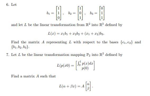 Solved 6. Let b1=⎣⎡110⎦⎤,b2=⎣⎡101⎦⎤,b3=⎣⎡011⎦⎤ and let L be | Chegg.com