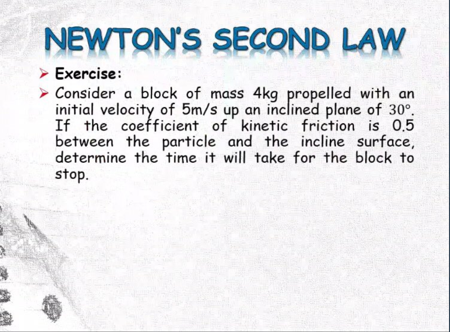 Solved Exercise: Consider a block of mass 4 kg propelled | Chegg.com
