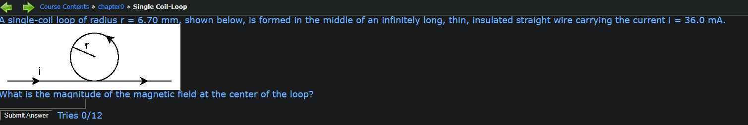 Solved Course Contents >> chapter9 > Single Coil-Loop A | Chegg.com