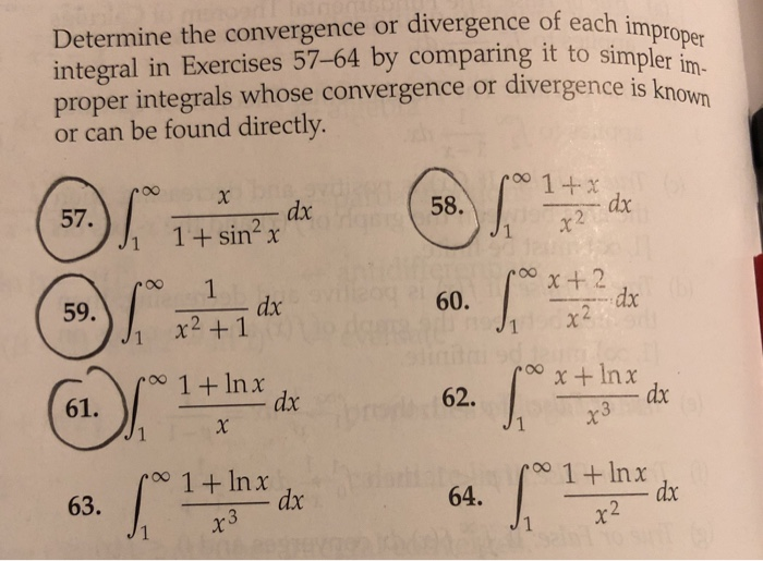 Solved Determine the convergence or divergence of each | Chegg.com