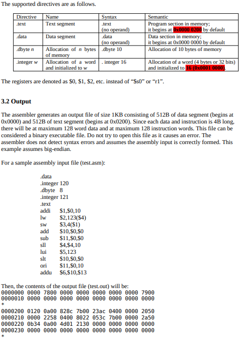 Solved Your team ( 2 persons) will build an MIPS assembler | Chegg.com Solved Your team ( 2 persons) will build an MIPS assembler | Chegg.com