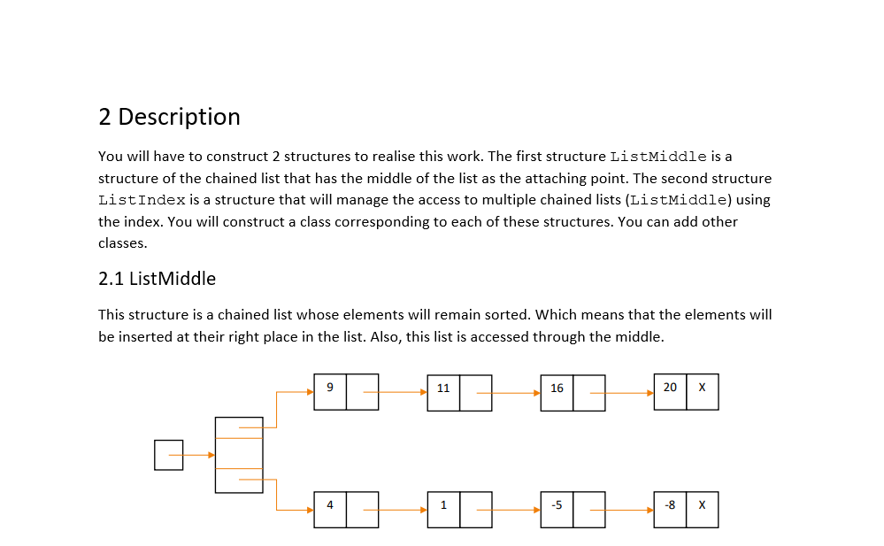 Solved 2 Description You will have to construct 2 structures | Chegg.com