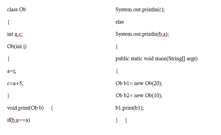 Solved The above program is "passing objects to methods". I | Chegg.com