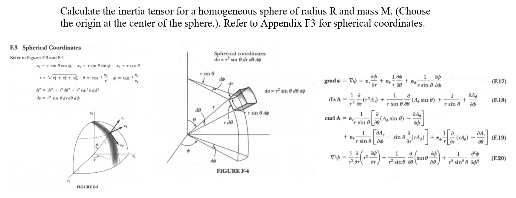 Solved Calculate the inertia tensor for a homogeneous sphere | Chegg.com
