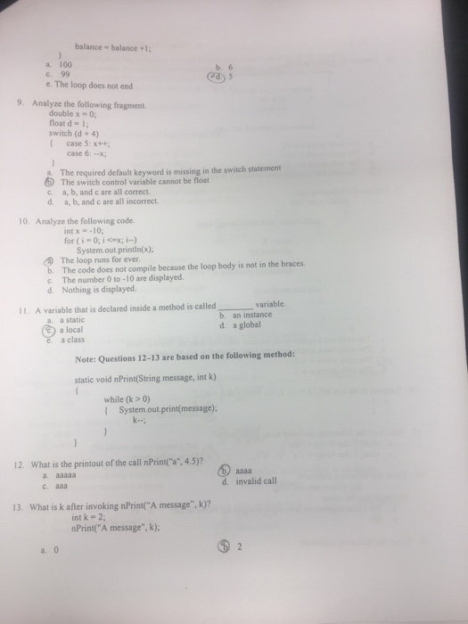 Solved Analyze the following fragment. Double x = 0; float | Chegg.com