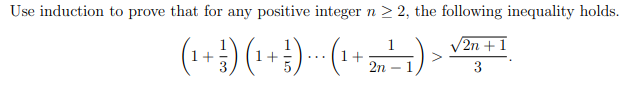 Solved Use induction to prove that for any positive integer | Chegg.com