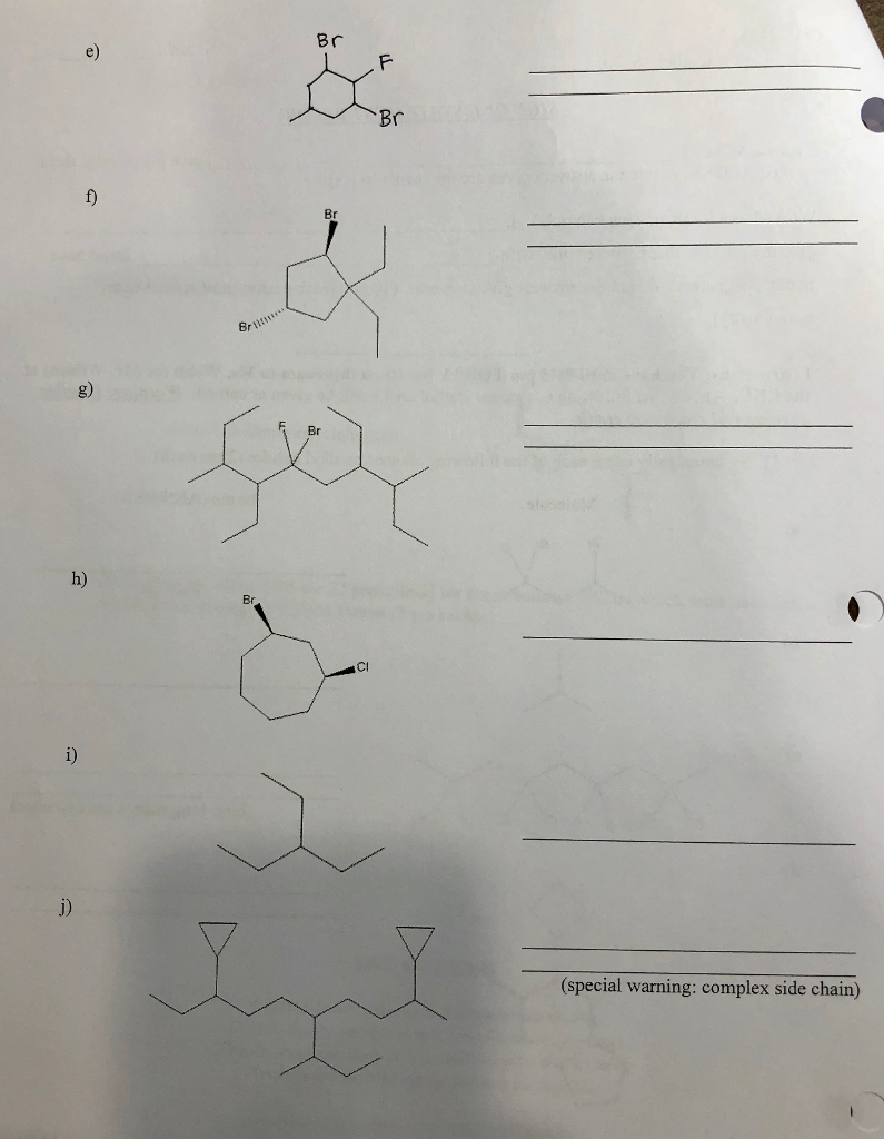 Solved Please help! Systematically name each of the | Chegg.com