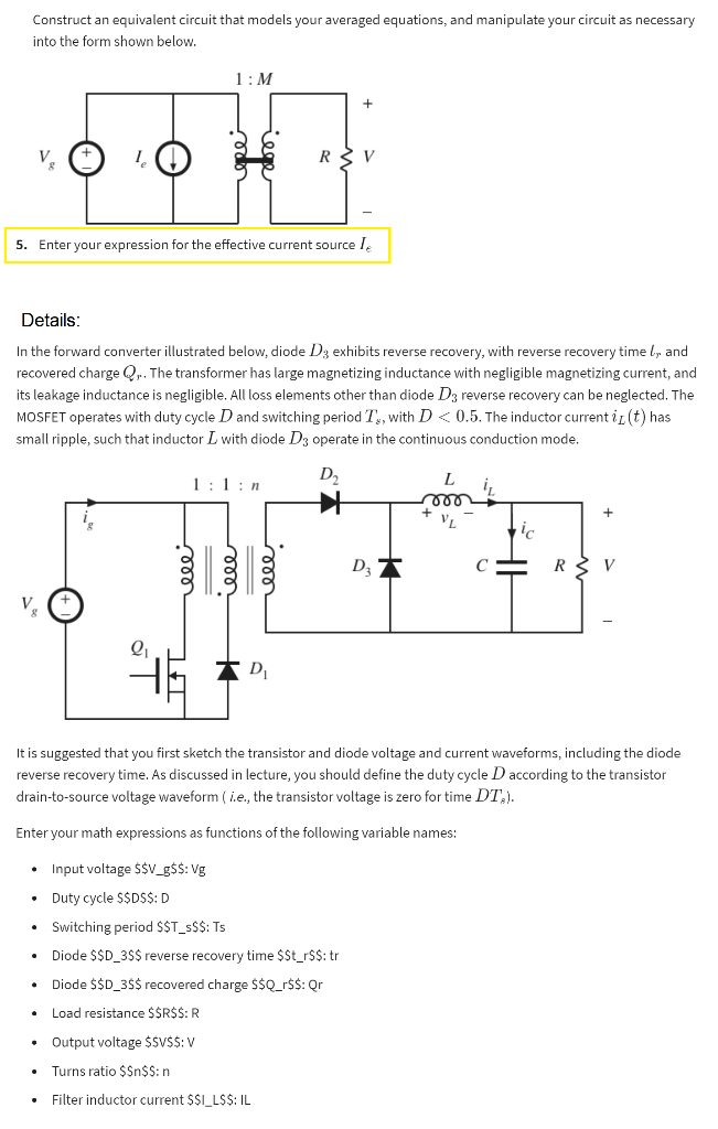 Solved Please derive an expression for the effective current | Chegg.com