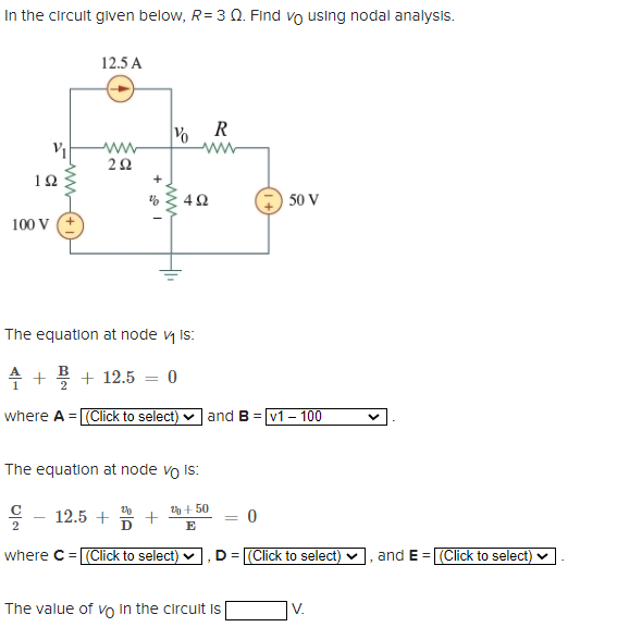 Solved En el circuito que se muestra a continuación, ﻿R | Chegg.com