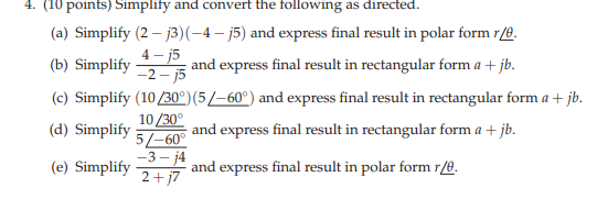 Solved 4. (10 points) Simplify and convert the following as | Chegg.com