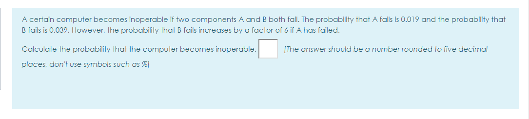 Solved A certain computer becomes inoperable if two | Chegg.com