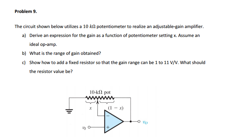 Solved Problem 9 The Circuit Shown Below Utilizes A 10 Kq