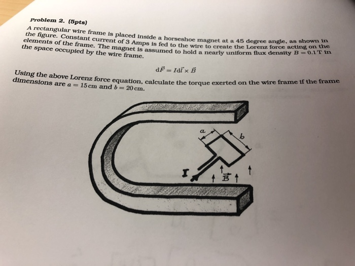 Solved Problem 2. (5pts) A rectangular wire fram the figure. | Chegg.com